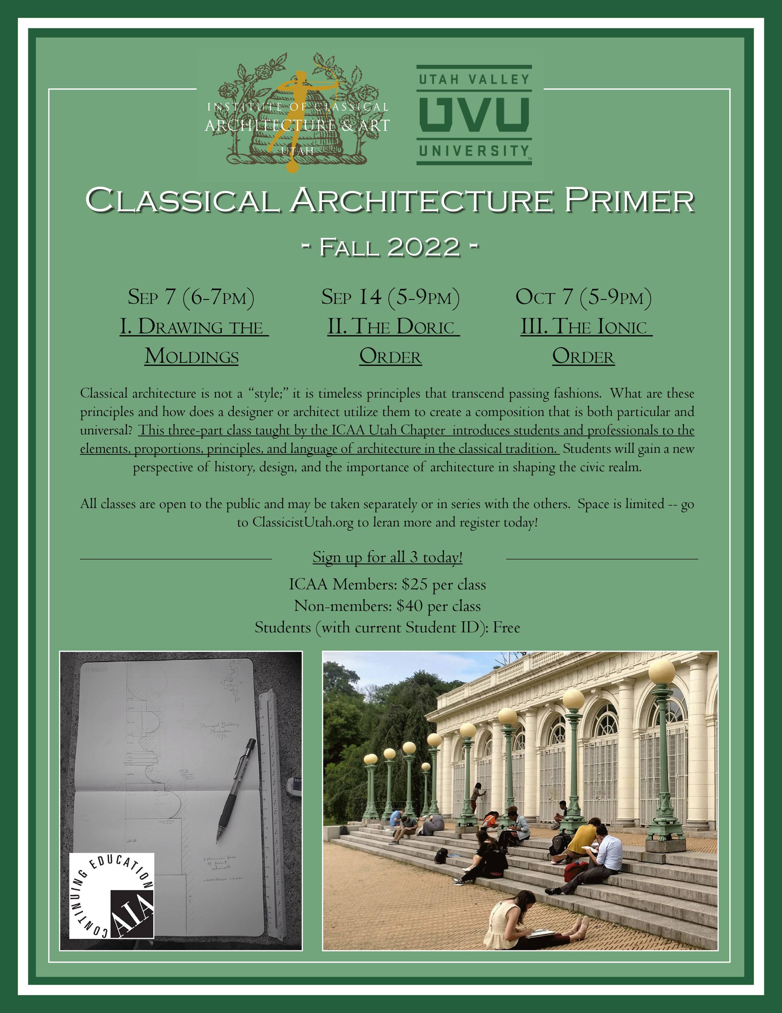 Classical Architecture Primer Series – 2022